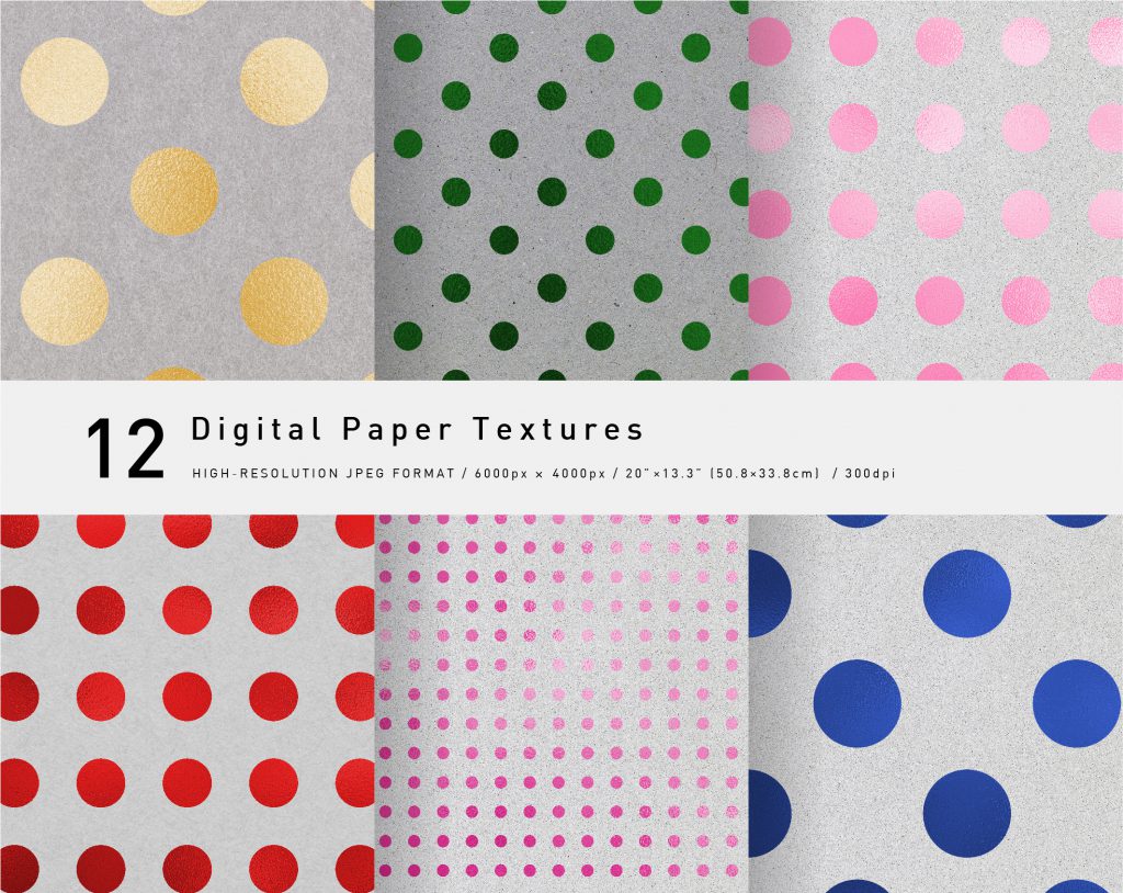 Digital Paper texture_Color foil dots set - BloomartGraphics
